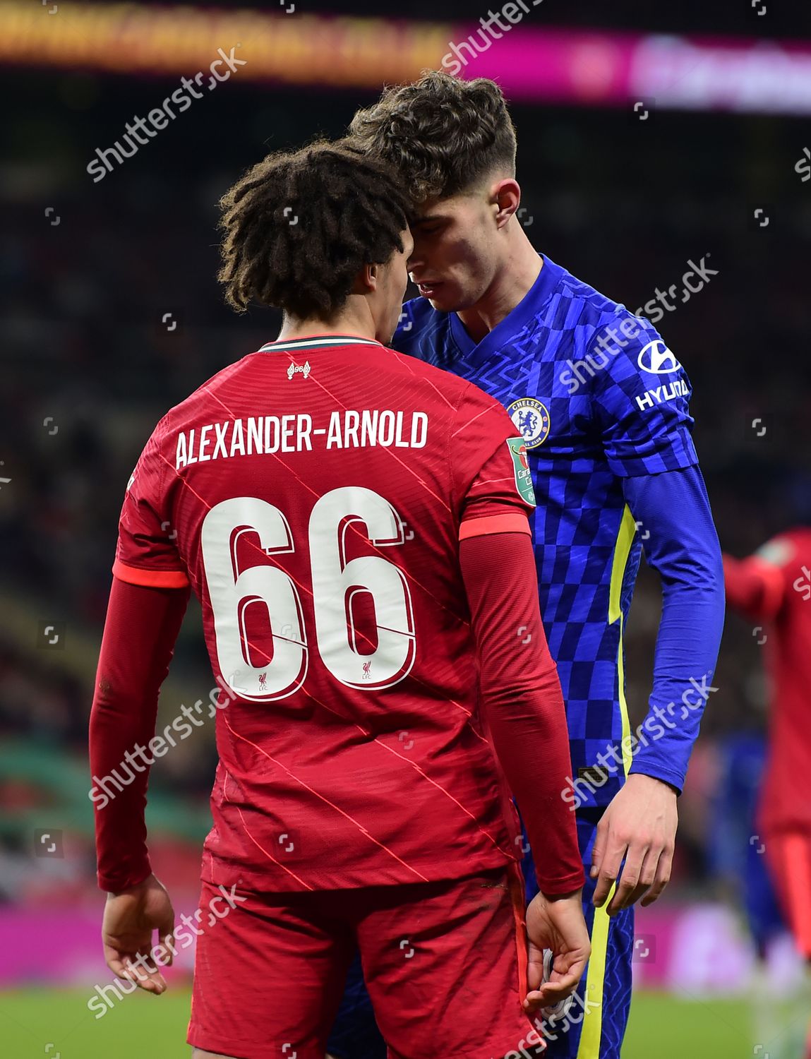 Trent Alexanderarnold Liverpool Clashes Kai Havertz Editorial Stock ...