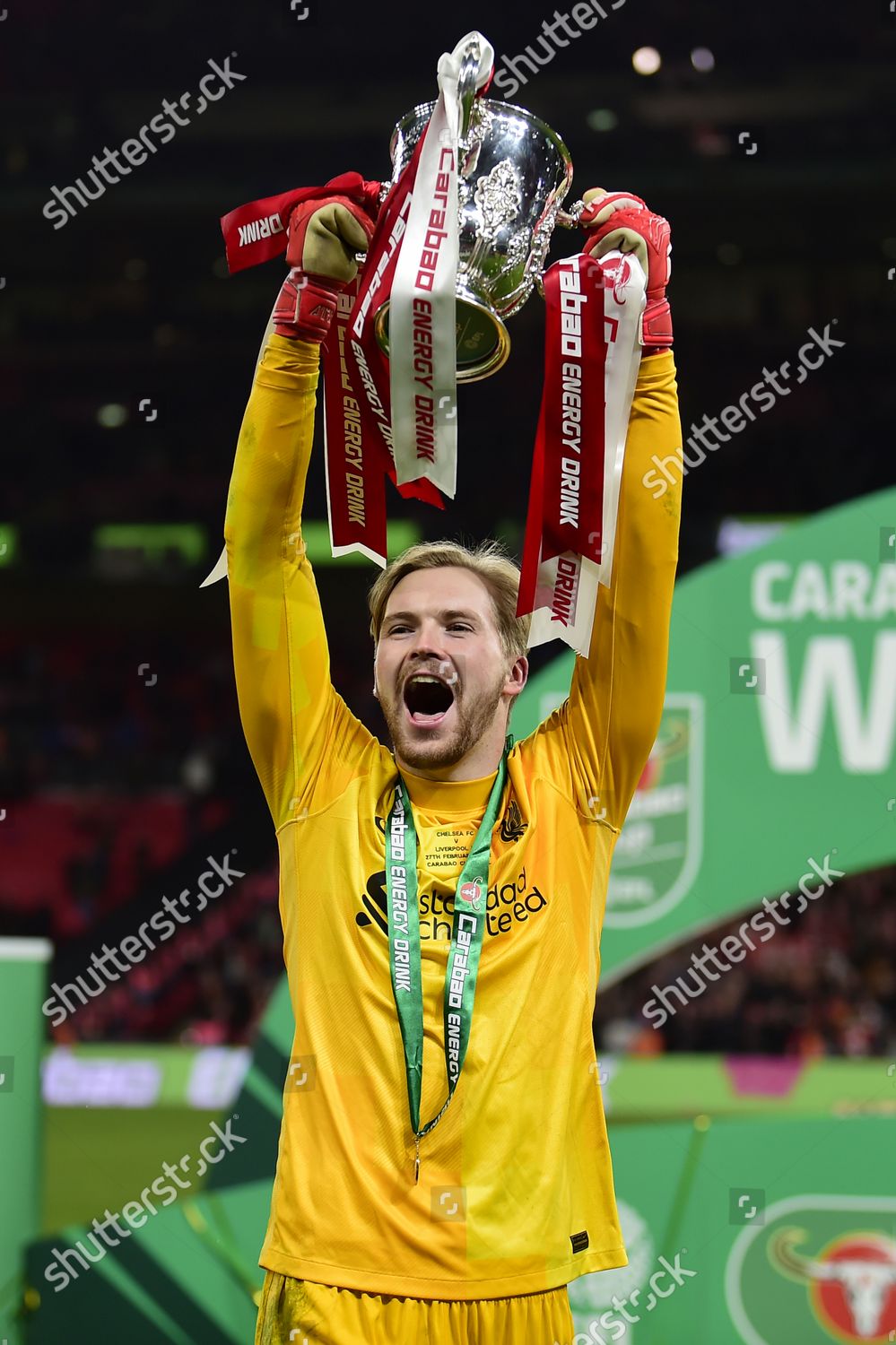 Caoimhin Kelleher Liverpool Poses Trophy After Editorial Stock Photo ...