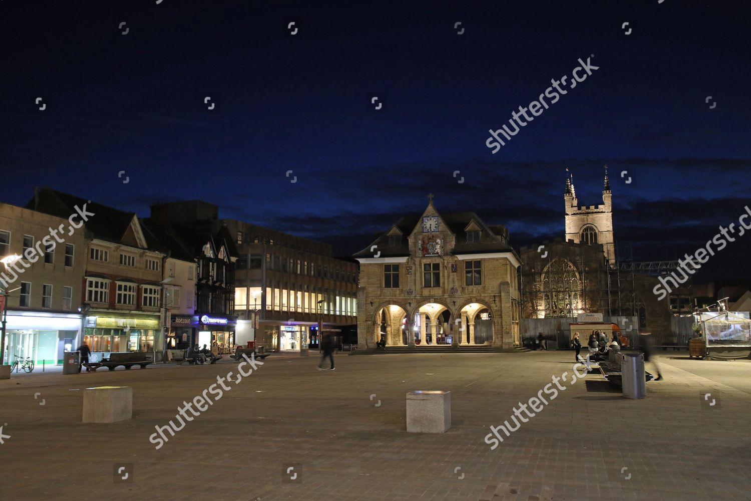 Peterborough Cathedral Square Guildhall St Johns Editorial Stock Photo ...