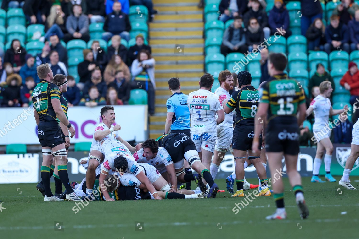 Referee Craig Maxwellkeys Blows Final Whistle Editorial Stock Photo ...