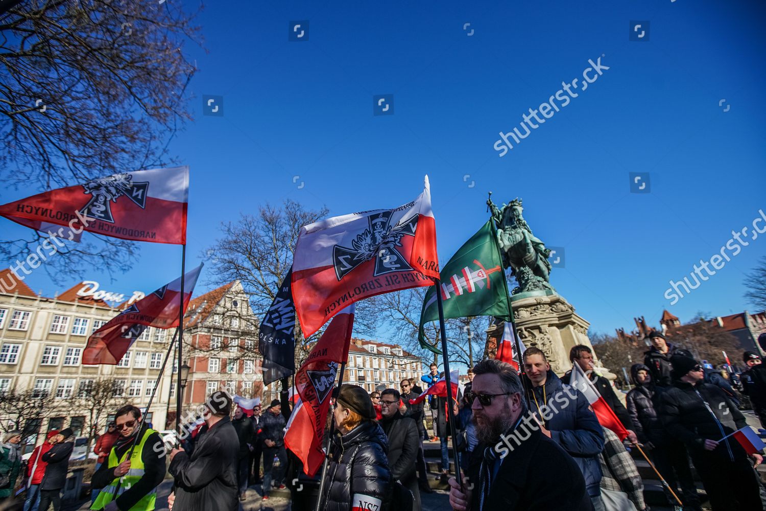 People Polish Flags Nationalist Slogans Seen Editorial Stock Photo ...