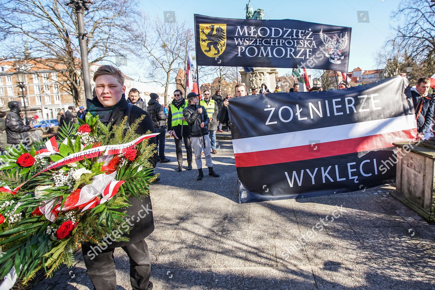 People Polish Flags Nationalist Slogans Seen Editorial Stock Photo ...