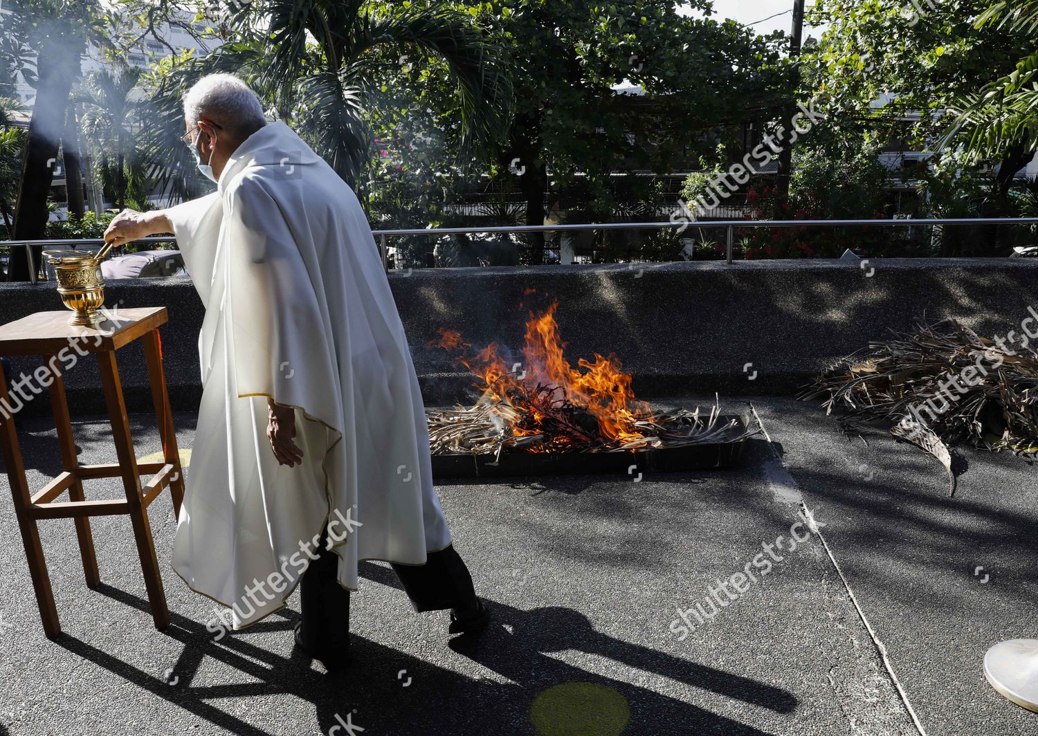 Catholic Priest Uses Holy Water Confer Editorial Stock Photo - Stock ...