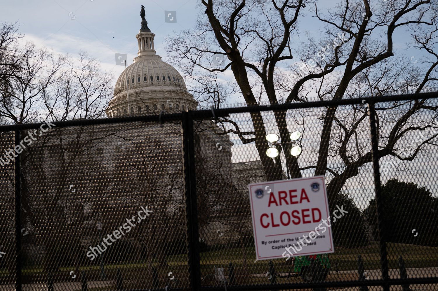 Security Fencing Surrounds Us Capitol On Editorial Stock Photo - Stock ...