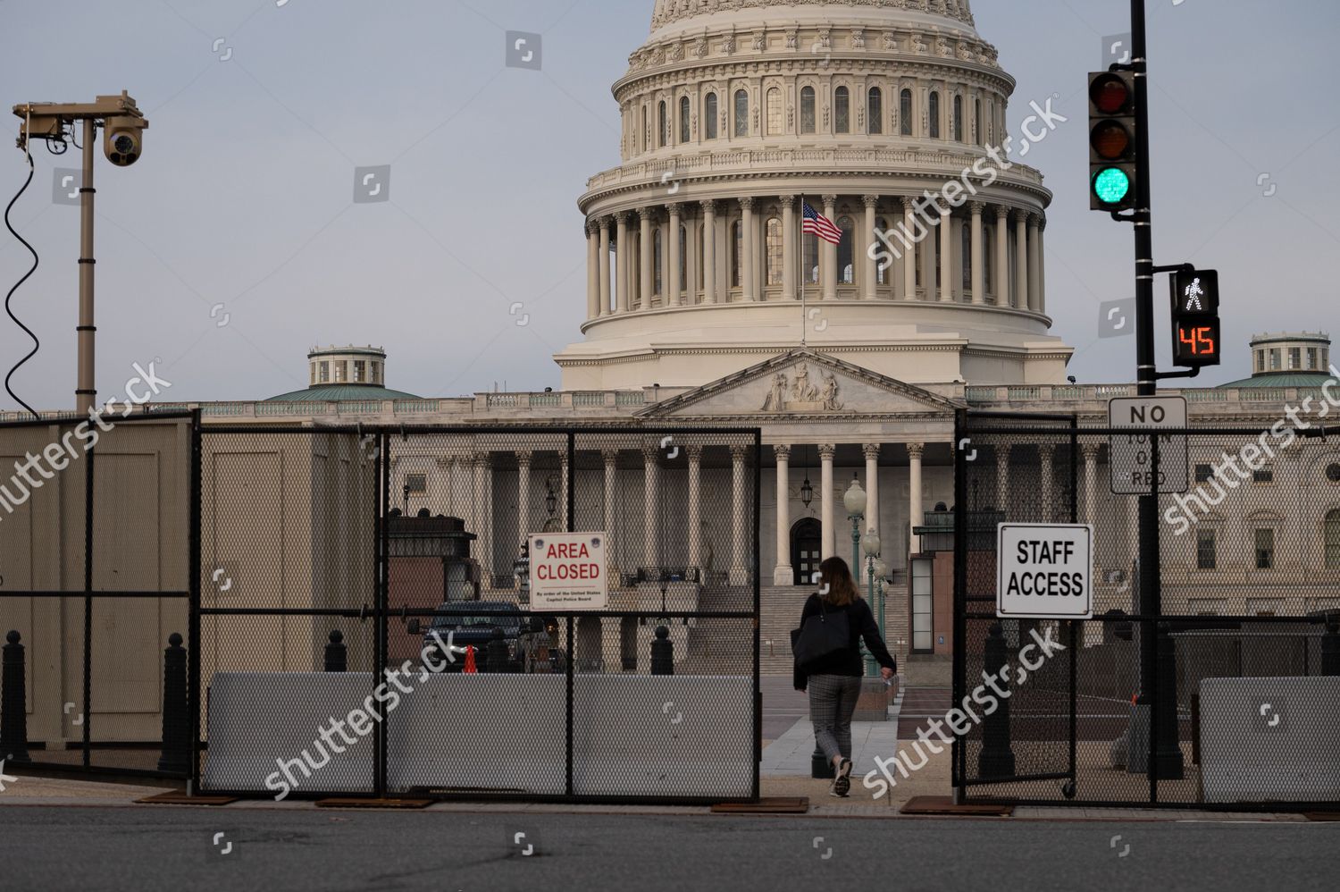 Security Fencing Surrounds Us Capitol On Editorial Stock Photo - Stock ...