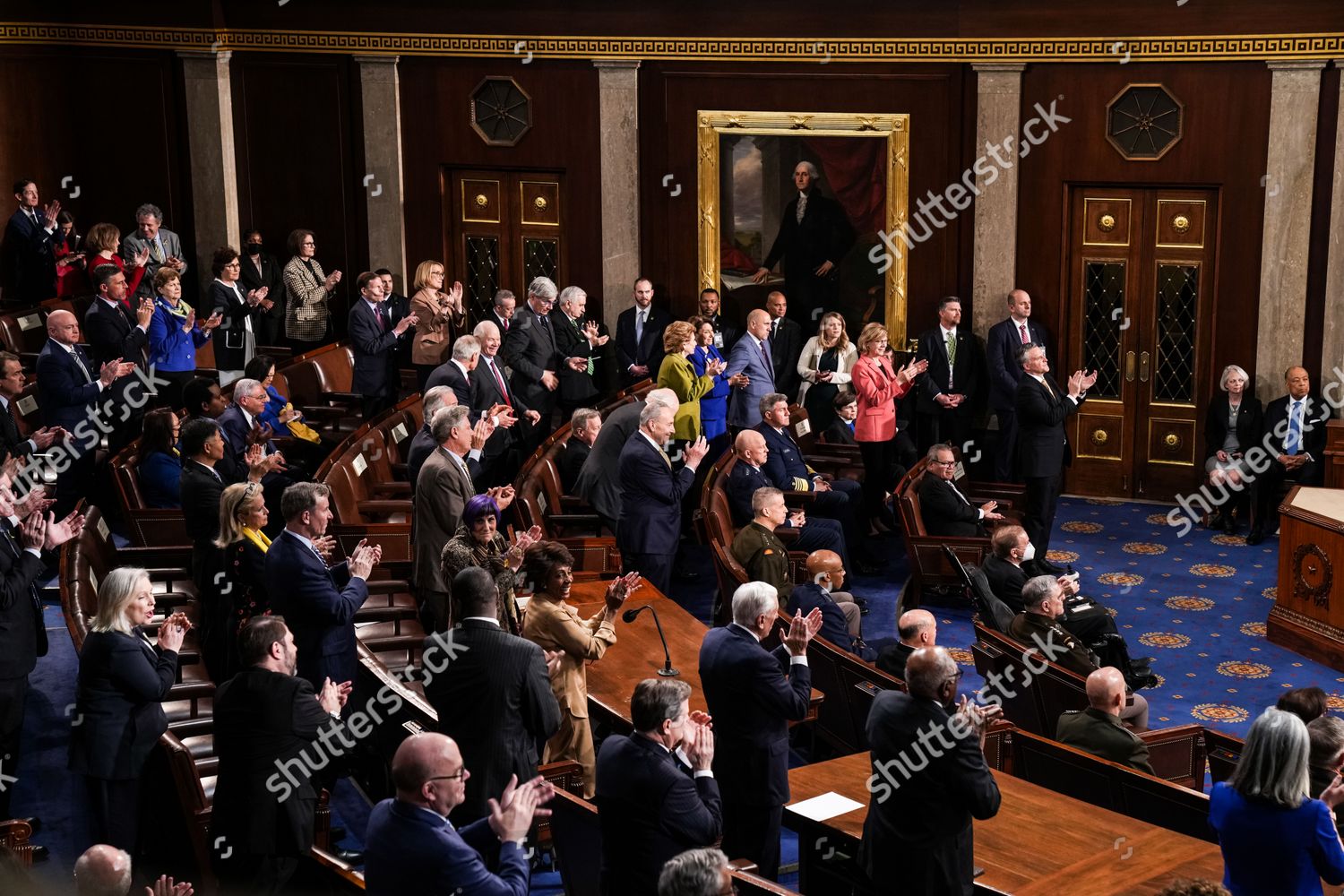 Lawmakers Clapping President Joe Biden Delivers Editorial Stock Photo ...