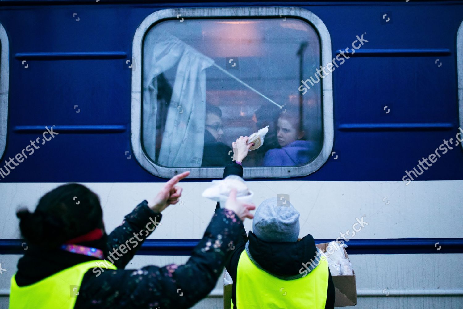 Refugees Ukraine Wait Railway Station Chelm Editorial Stock Photo ...