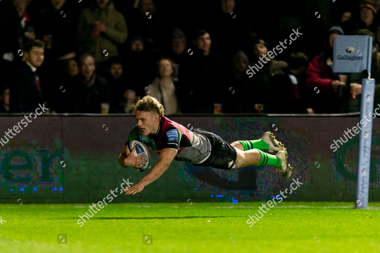 Louis Lynagh Harlequins Scores Try Editorial Stock Photo - Stock Image ...