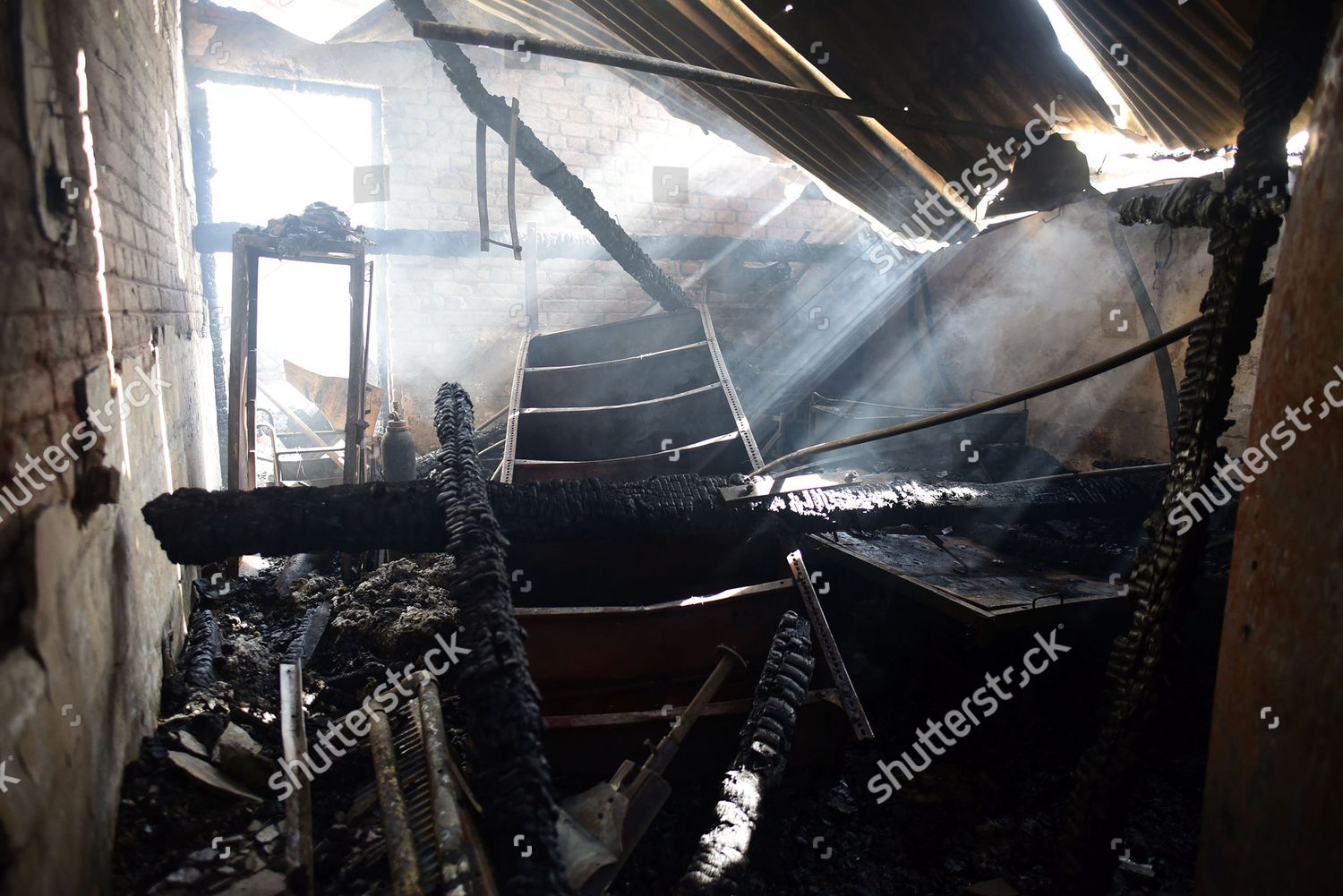 Massive Fire Broke Out Hospital Barzulla Editorial Stock Photo - Stock ...