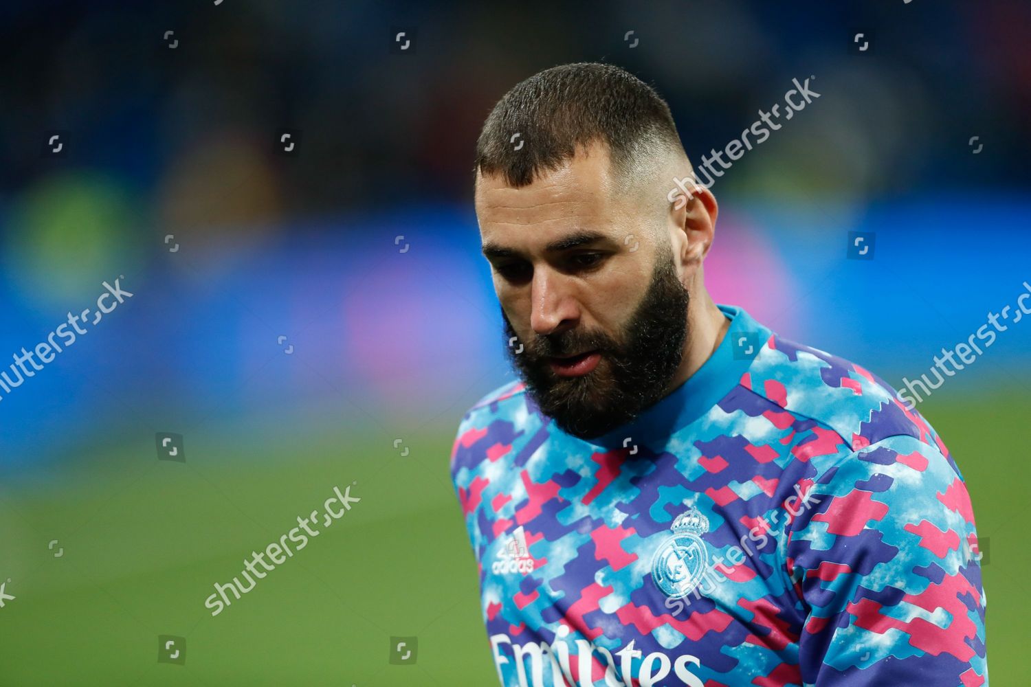 Karim Benzema Real Madrid Looks On Editorial Stock Photo - Stock Image ...