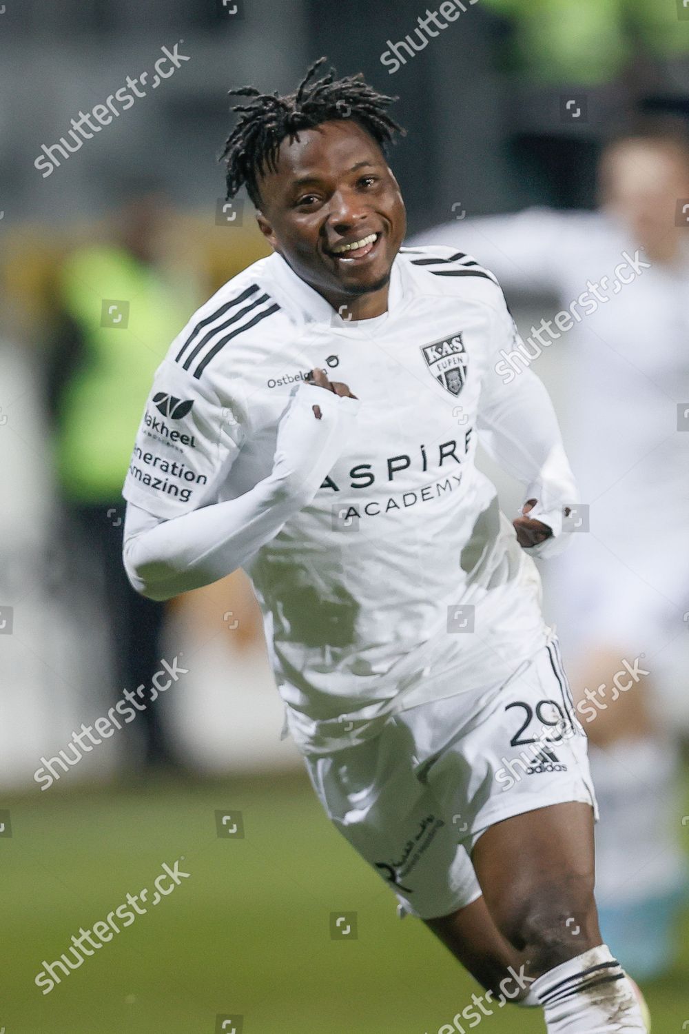 Eupens Isaac Nuhu Celebrates After Scoring Editorial Stock Photo ...