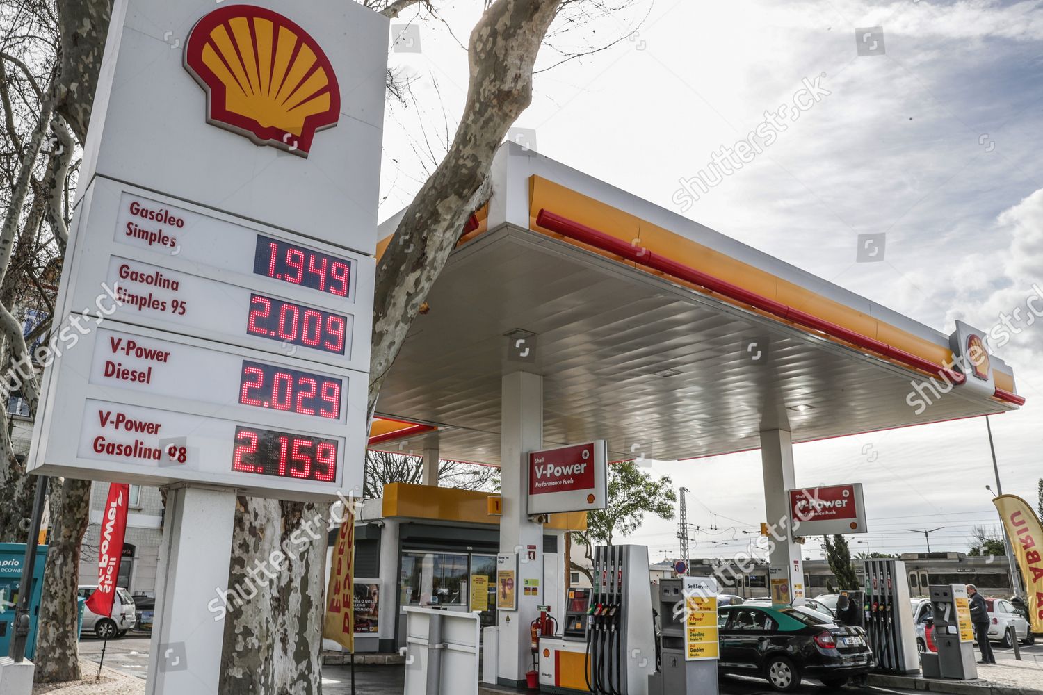Gas Station Displays New Prices Implemented Editorial Stock Photo ...