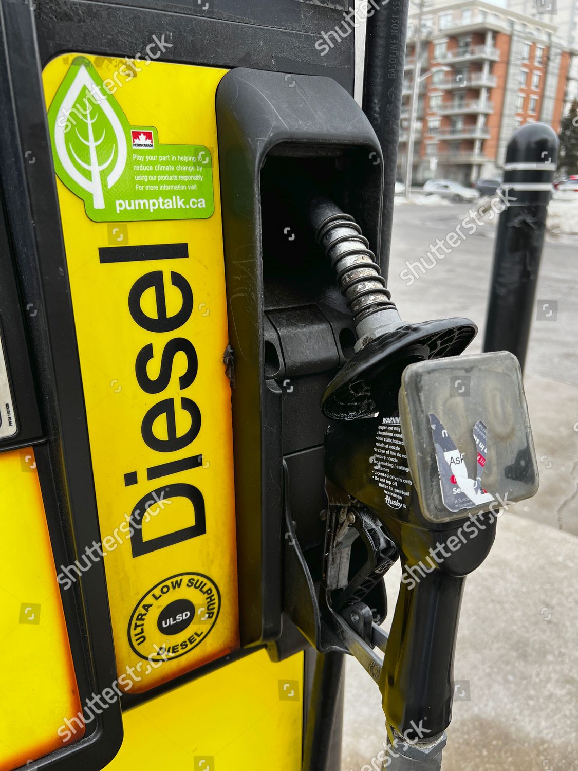 Diesel Fuel Pump Petrocanada Gasoline Station Editorial Stock Photo ...