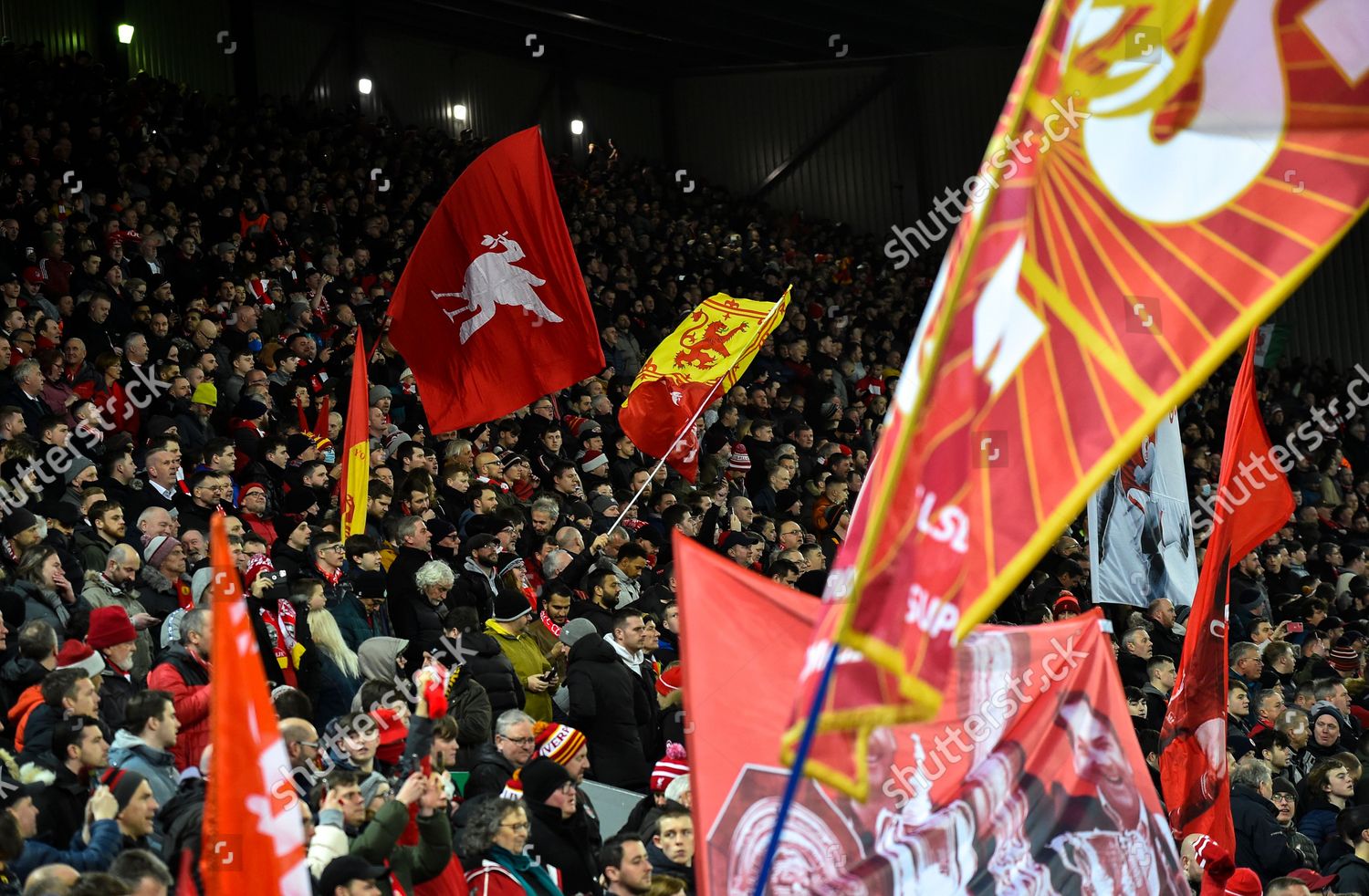 LIVERPOOL FANS CHEER THEIR TEAM PRIOR Editorial Stock Photo - Stock ...