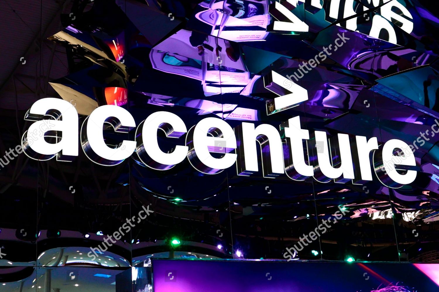 Accenture Logo Exhibited Accenture Stand During Editorial Stock Photo ...