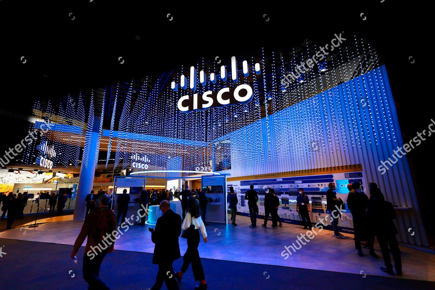 Cisco Logo Exhibited Cisco Stand During Editorial Stock Photo - Stock ...