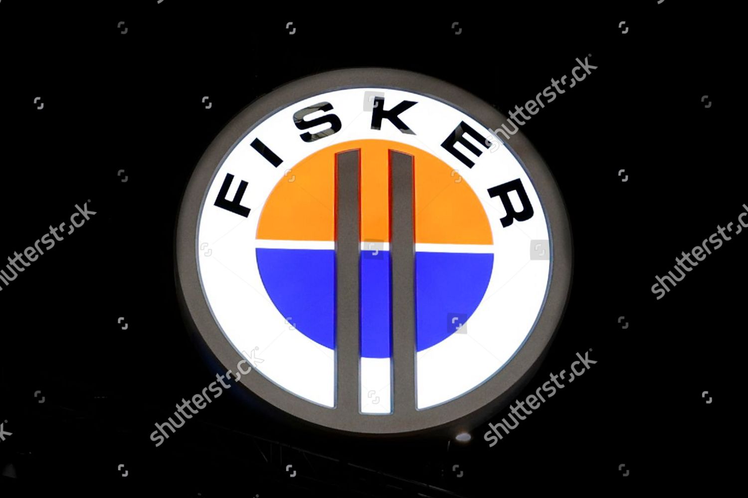 Fisker Logo Exhibited Fisker Stand During Editorial Stock Photo - Stock ...