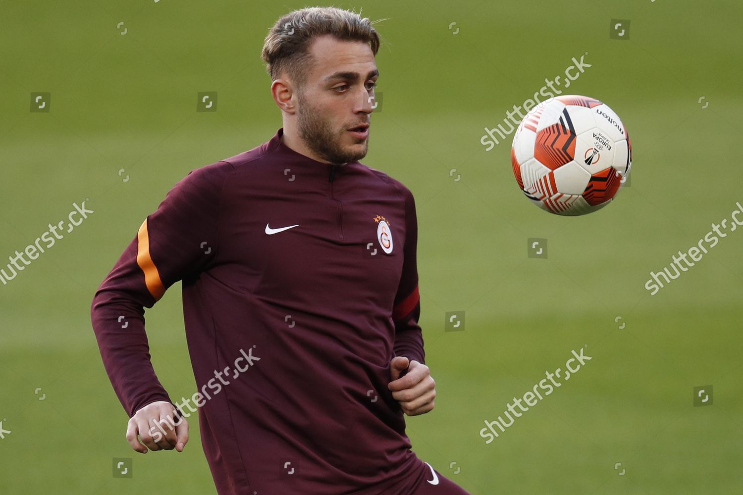 Galatasarays Emre Kilinc Performs During His Editorial Stock Photo ...