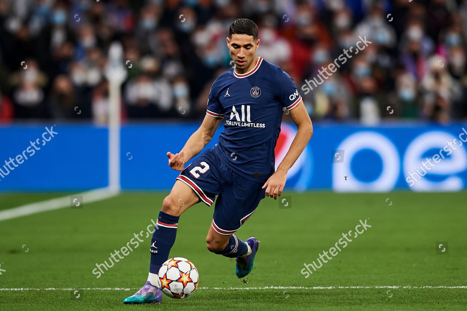 Achraf Hakimi Psg During Uefa Champions Editorial Stock Photo - Stock ...