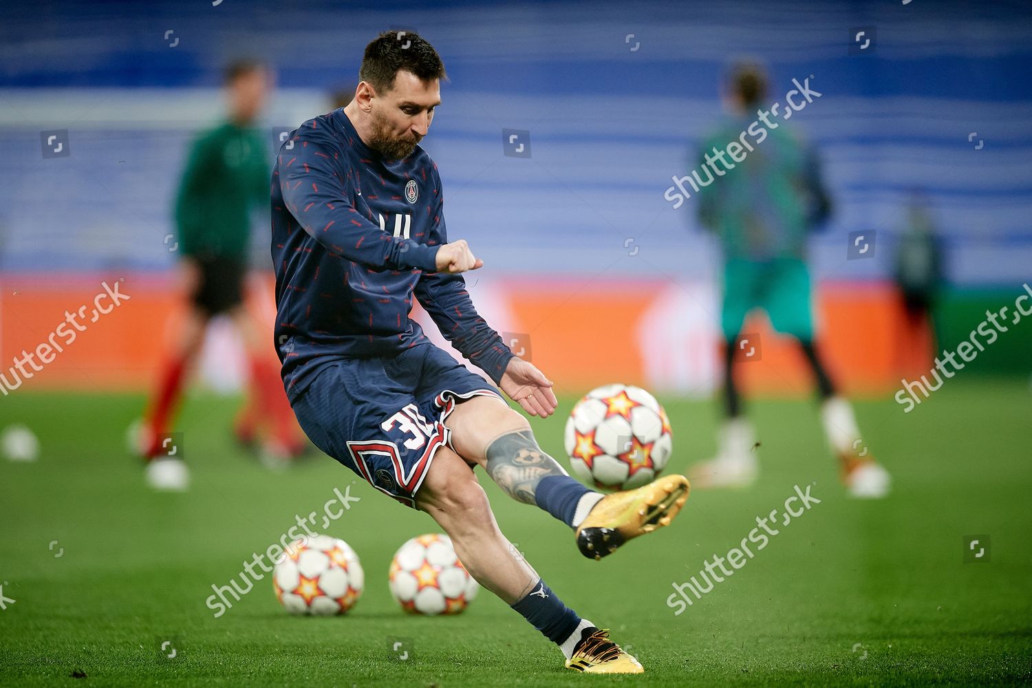 Leo Messi Psg During Warmup Before Editorial Stock Photo - Stock Image ...