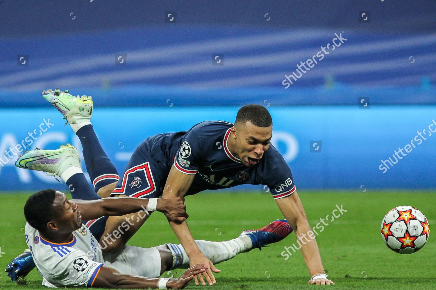 Kylian Mbappe Psg David Alaba Real Editorial Stock Photo - Stock Image ...