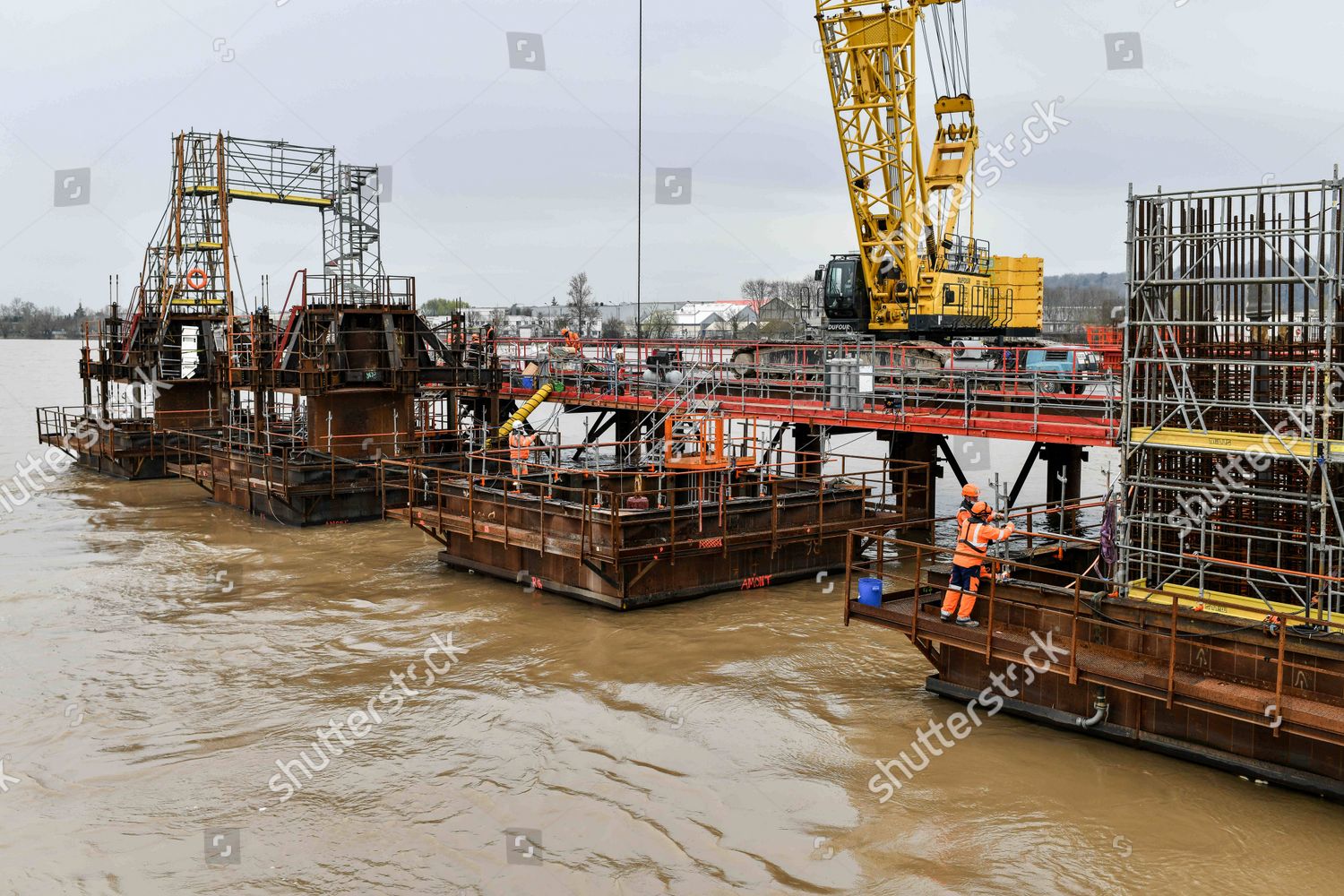 Visit Simone Veil Bridge Construction Site Editorial Stock Photo ...
