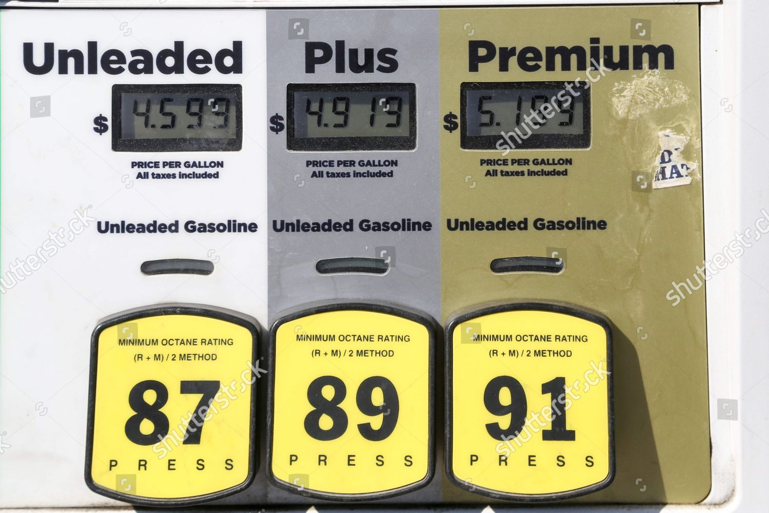 Gas Pump Displays Record High Prices Editorial Stock Photo - Stock ...