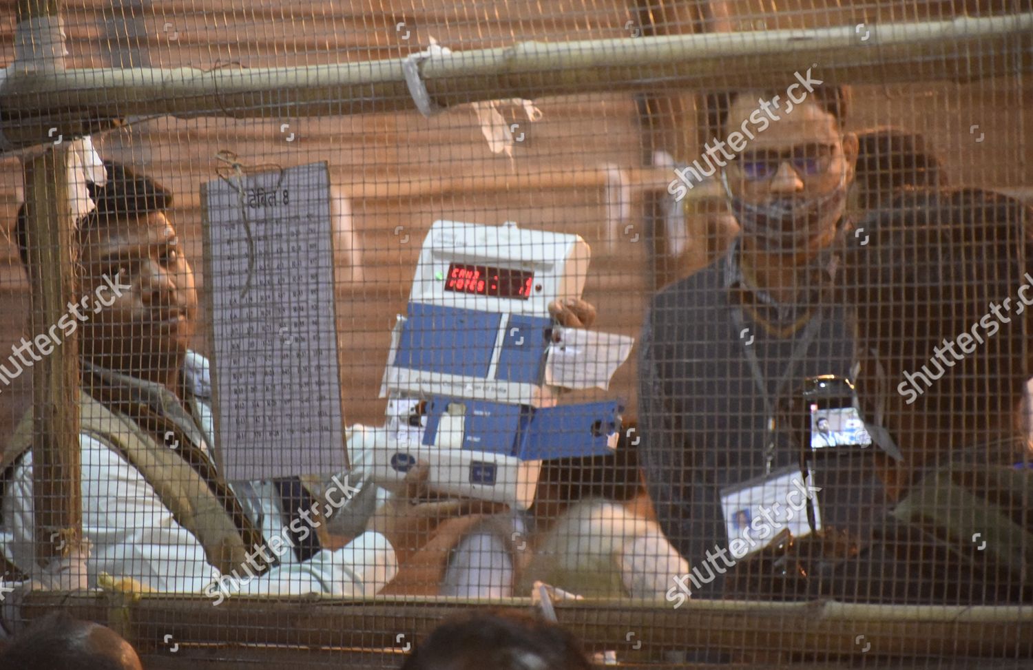 Polling Official Shows Control Unit Evm Editorial Stock Photo - Stock ...