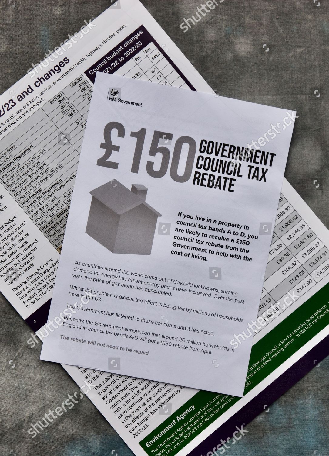 INFORMATION LEAFLET WHICH COMES COUNCIL TAX Editorial Stock Photo ...