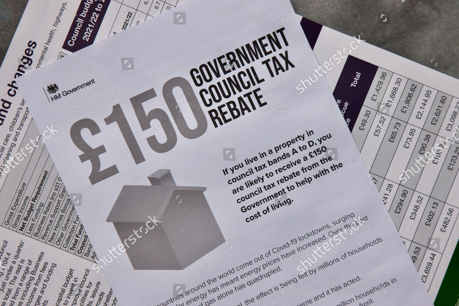 Information Leaflet Which Comes Council Tax Editorial Stock Photo ...