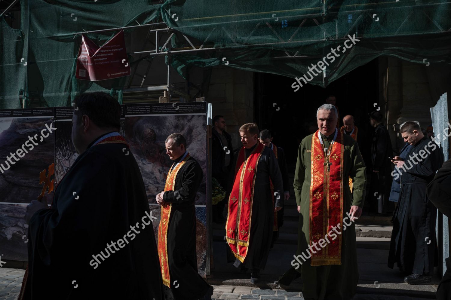 Priests Seen Outside Church During Funeral Editorial Stock Photo ...