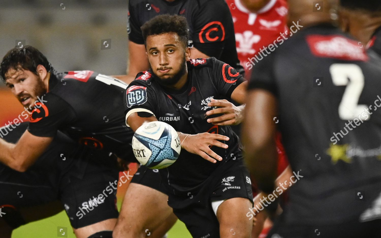 Jaden Hendrikse Sharks During United Rugby Editorial Stock Photo ...