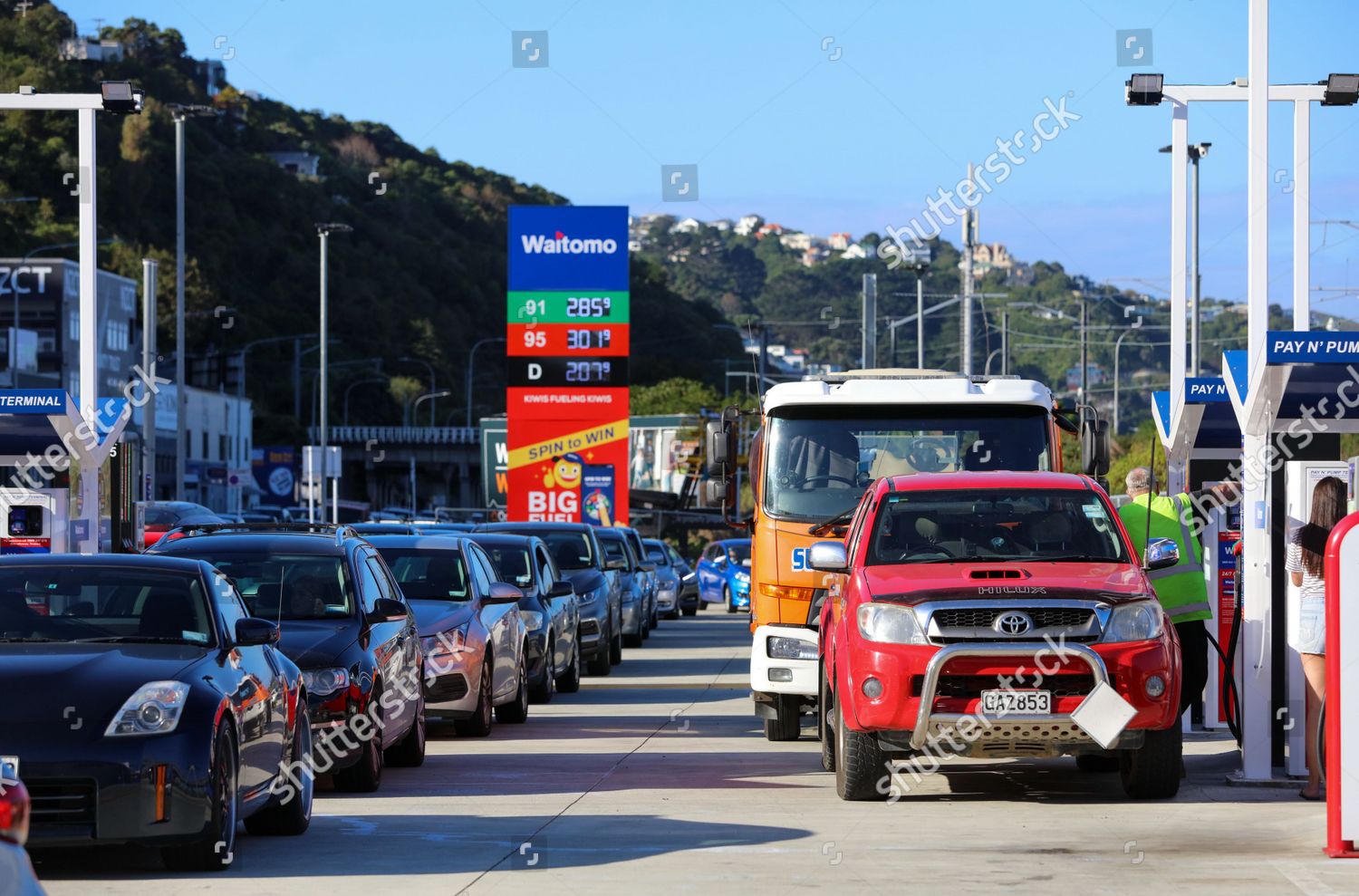People Queue Fill Tanks Waitomo Gas Editorial Stock Photo - Stock Image ...