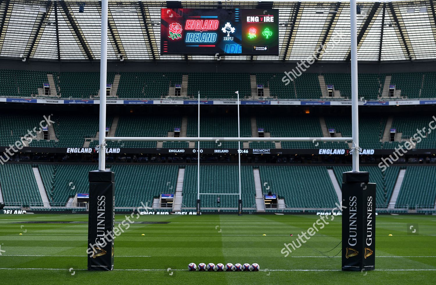 Rugby Balls Sit On Try Line Editorial Stock Photo - Stock Image ...