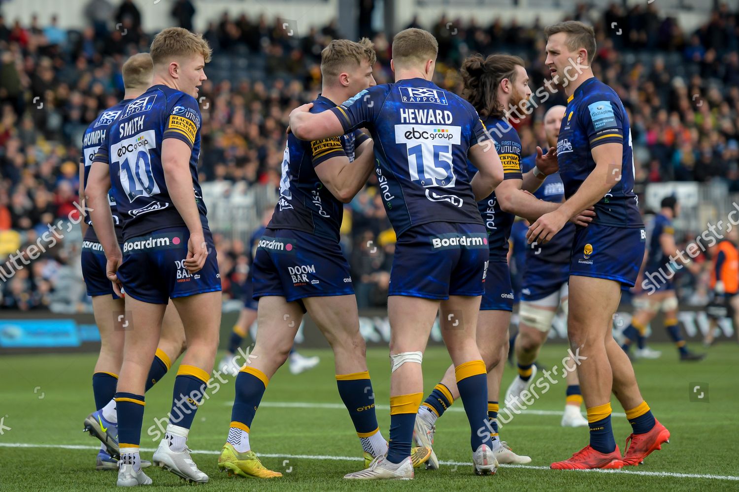 Alex Hearle Worcester Warriors Celebrates Teammates Editorial Stock ...