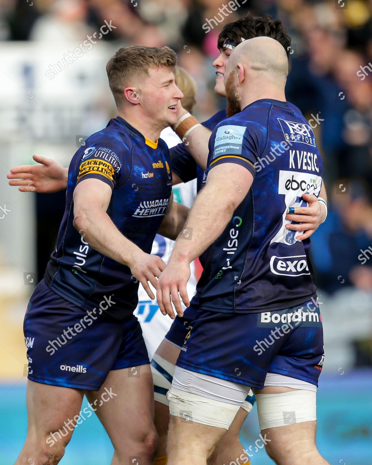 Alex Hearle Worcester Warriors Celebrates Teammates Editorial Stock ...
