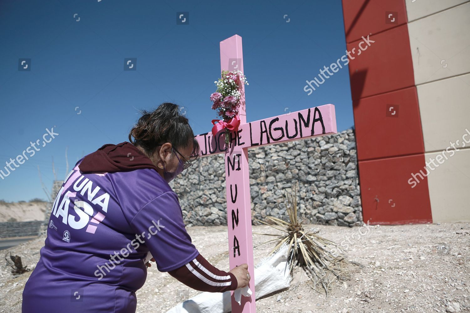 Activist Red Mesa Places Cross Protest Editorial Stock Photo - Stock ...