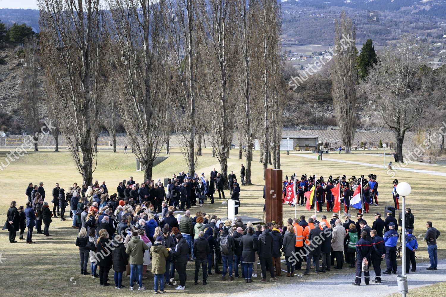 Relatives Bus Crash Sierre Stand During Editorial Stock Photo - Stock ...