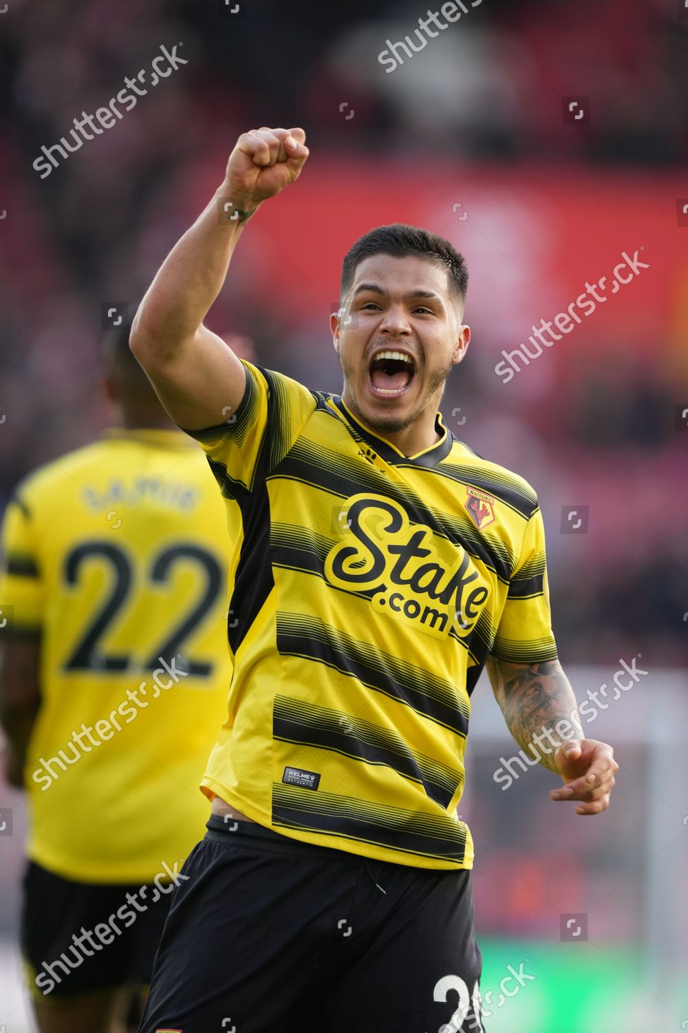 Cucho Hernandez Watford Celebrates End Game Editorial Stock Photo ...