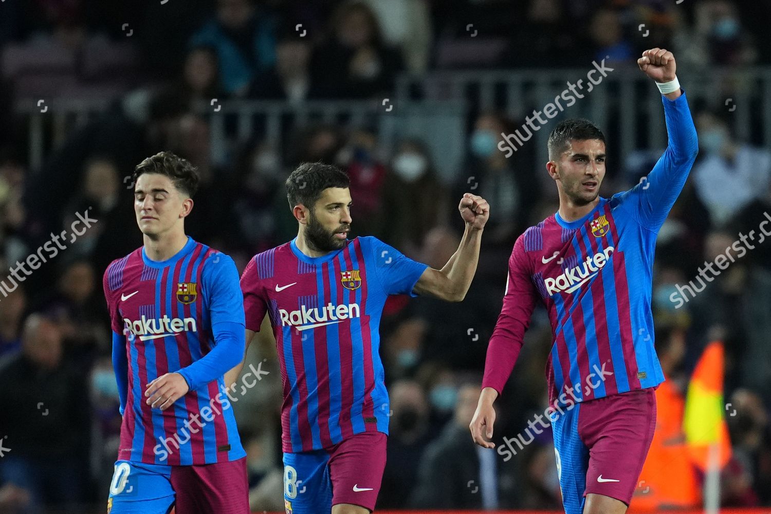 Ferran Torres Fc Barcelona Celebrates Whit Editorial Stock Photo ...