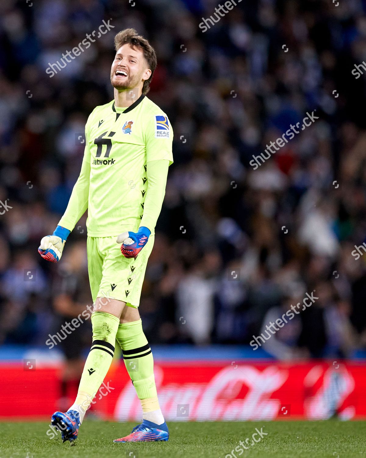 Alex Remiro Real Sociedad Reacts During Editorial Stock Photo - Stock ...