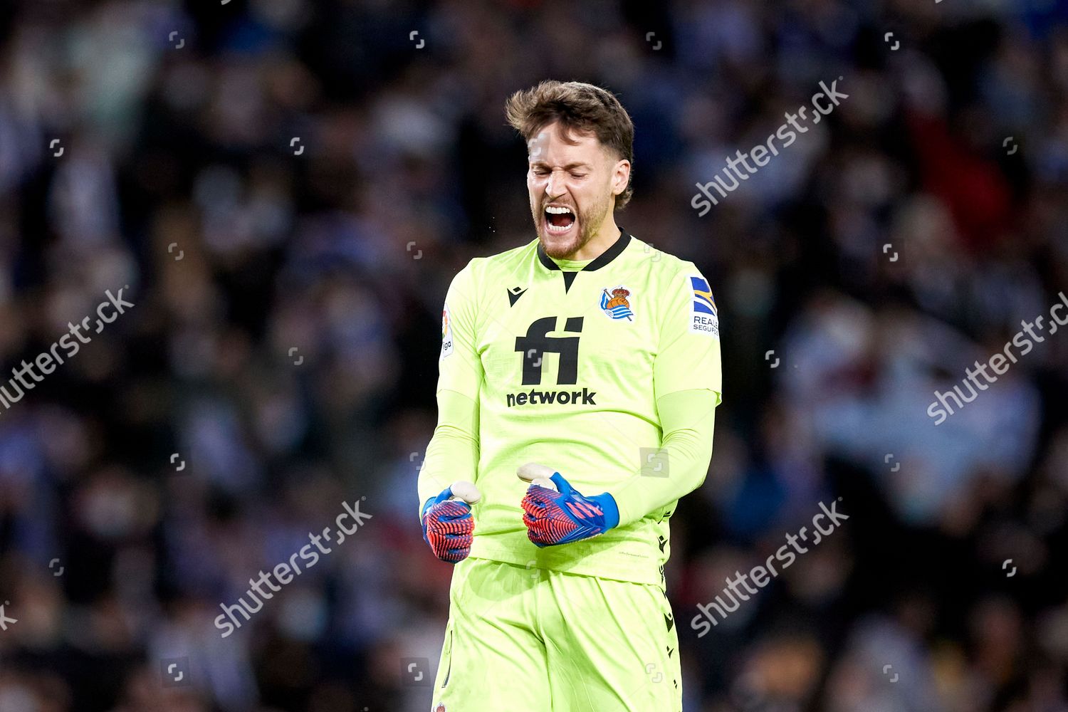 Alex Remiro Real Sociedad Reacts During Editorial Stock Photo - Stock ...