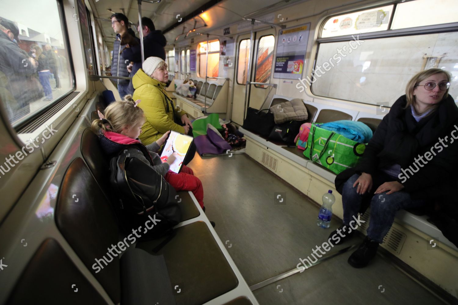 People Sit Train Car On One Editorial Stock Photo - Stock Image ...