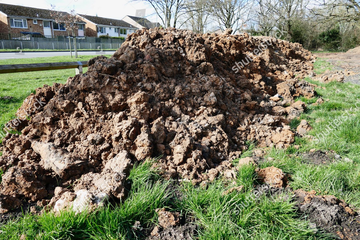 Mounds Earth Have Been Piled By Editorial Stock Photo - Stock Image ...