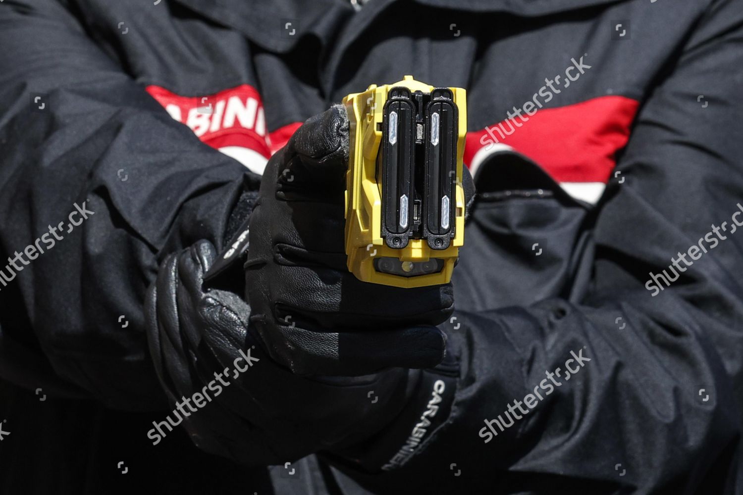 Italian Carabinieri Officer Poses Taser Electroshock Editorial Stock ...
