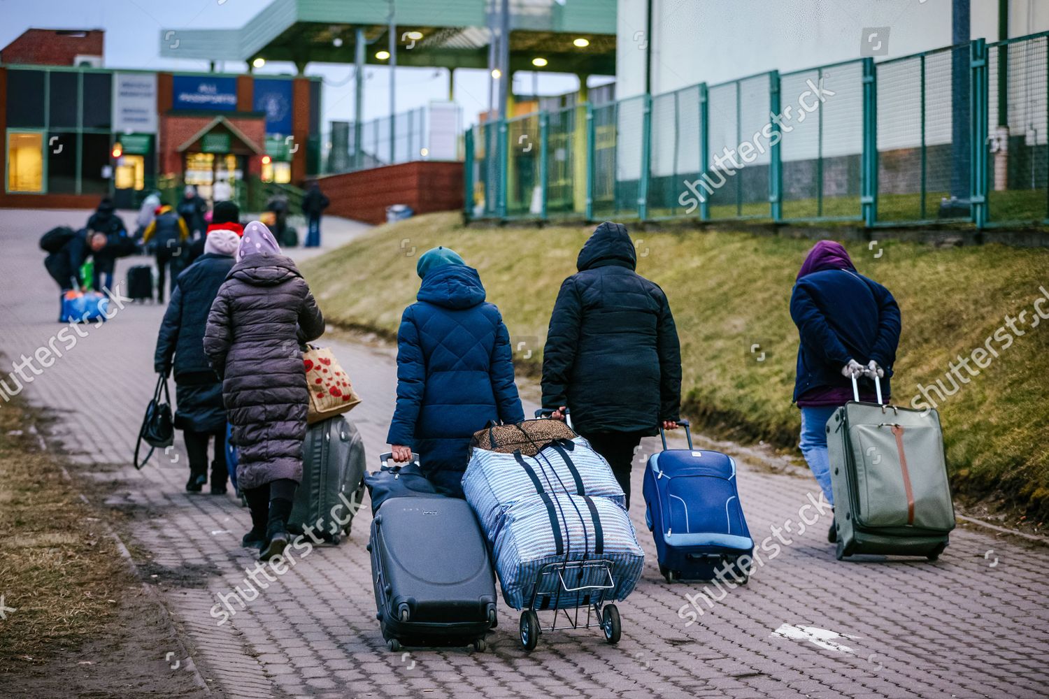 Refugees Carrying Their Luggage Seen Going Editorial Stock Photo ...