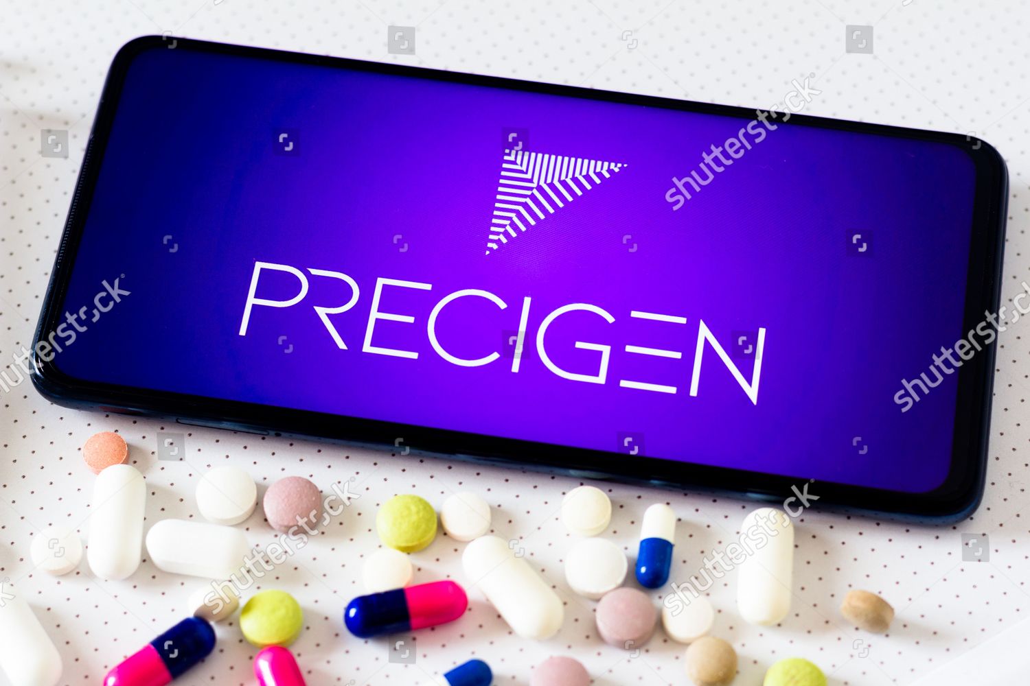 This Photo Illustration Precigen Logo Seen Editorial Stock Photo ...