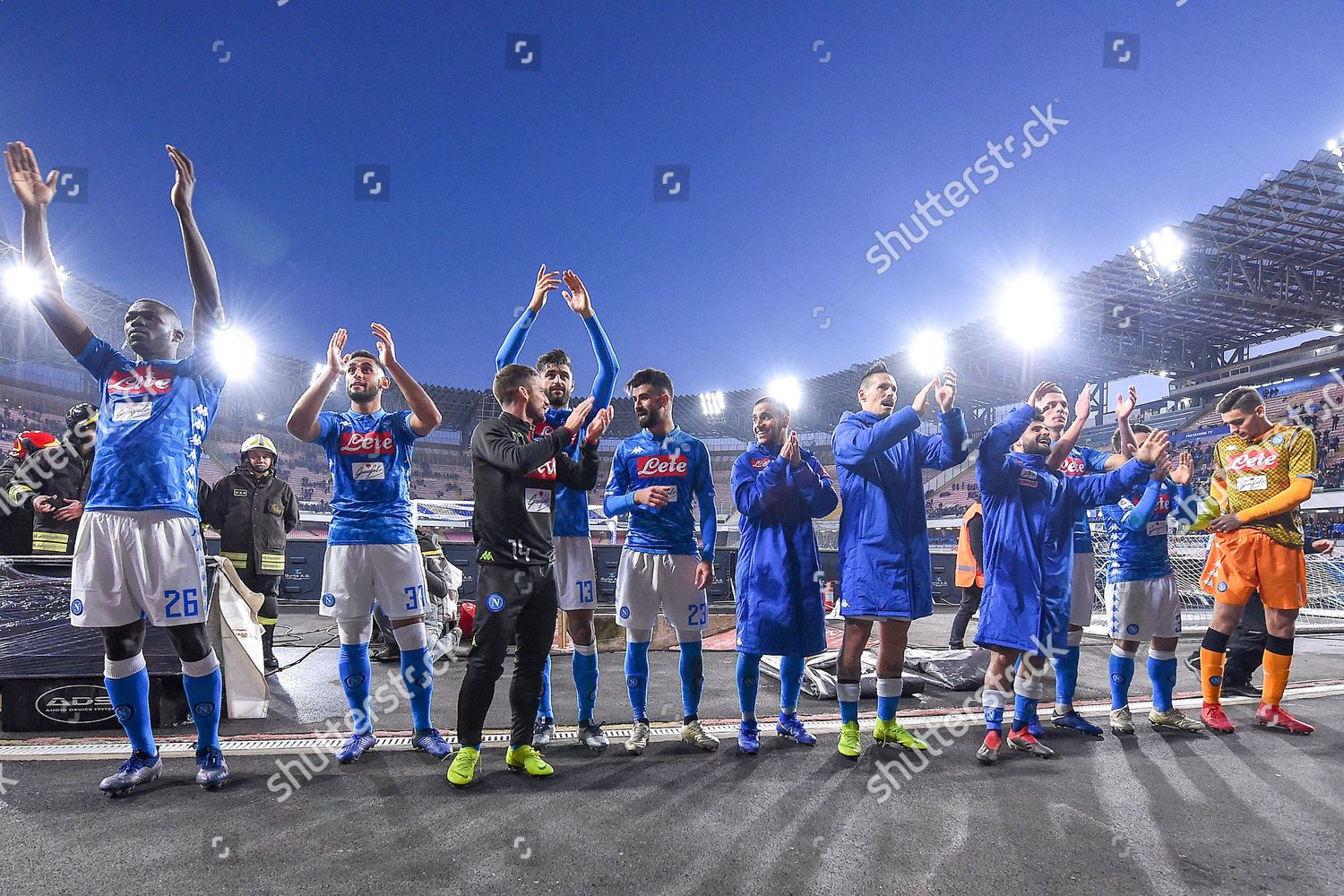 Ssc Napoli Team Celebrates End Match Editorial Stock Photo - Stock ...