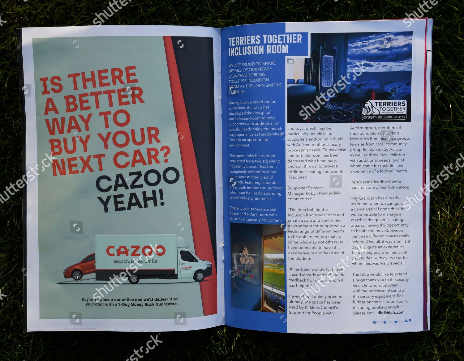 Cazoo Advert Match Programme Editorial Stock Photo - Stock Image ...