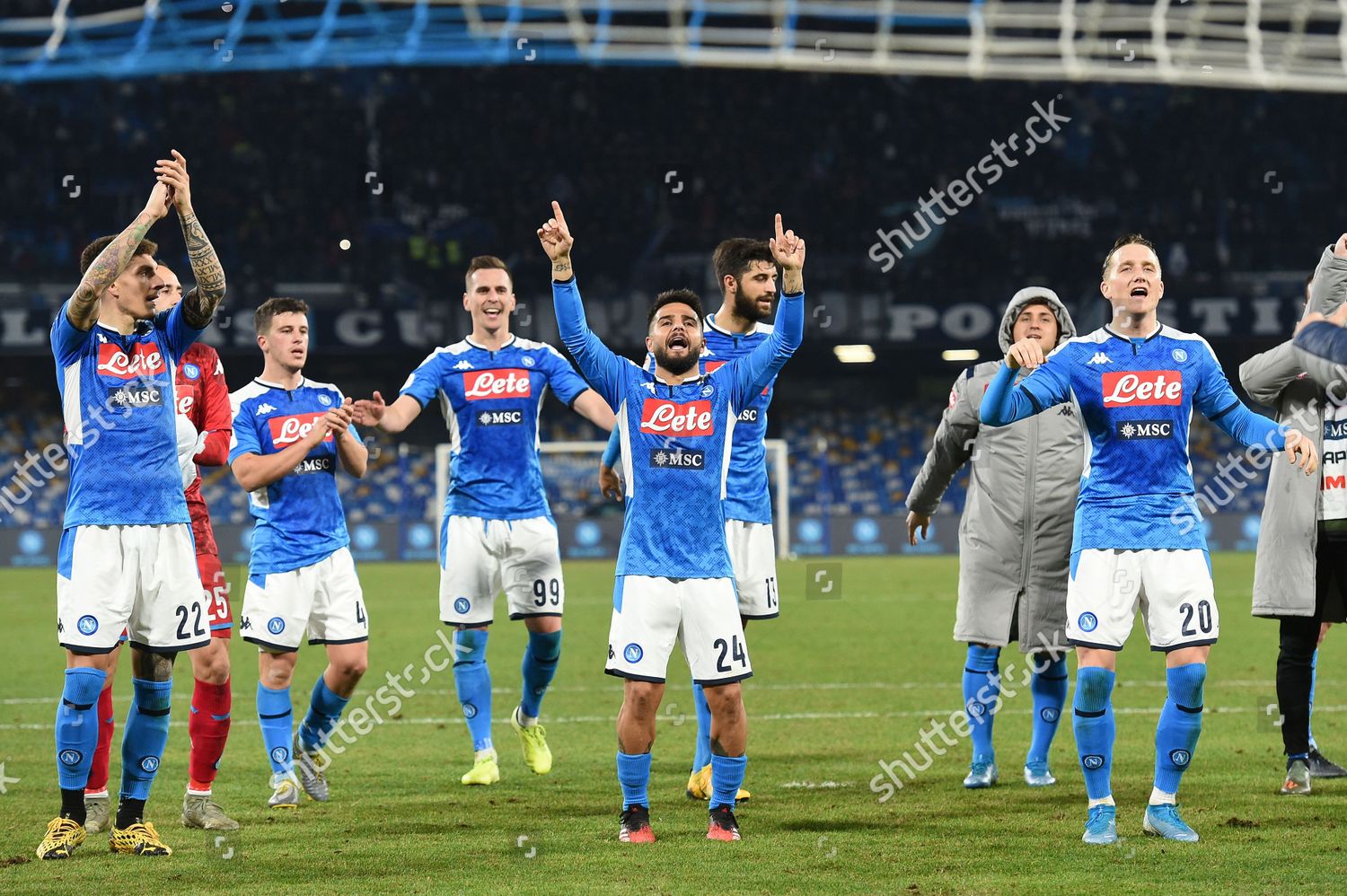 Lorenzo Insigne Ssc Napoli Celebrates Team Editorial Stock Photo ...